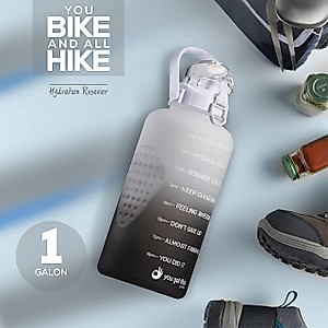 YOU GOT THIS LIVING Motivational Water Bottle with Straw & Handle,One Gallon Water Bottle 128 oz/3.8L,Reusable Water Jug, Achieve All-Day Hydration SpillProof, BPA FREE