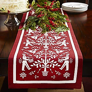 SKL Home Vern Yip Christmas Carol Napkin Set, Red 4 Piece