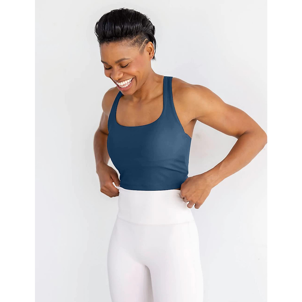 Women's Strappy Sports Bra Criss Cross Back Crop Tank Top Padded Fitness Workout Tops Longline Yoga Bras