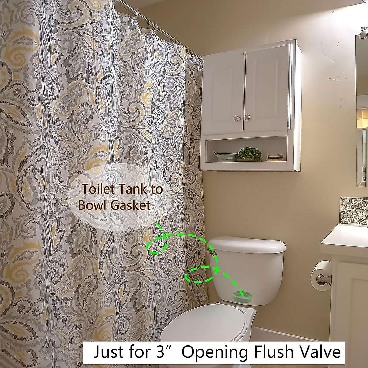 HJSIUTV Toilet Tank to Bowl Coupling Kit Compatible for American Standard Champion 4 Toilet Parts AS738756-0070A 3" Toilet Tank Gasket for Most 3 Inch Flush Valve Opening Tanks