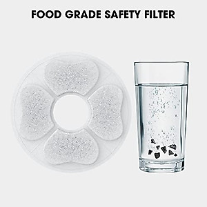 DEEIPET 8 Packs Replacement Filters & 8 Packs Sponges, Food Grade Replacement Cat Water Fountain Filters for Pet Water Fountain