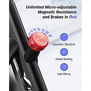 MERACH Exercise Bike, Bluetooth Stationary Bike for Home with Magnetic Resistance, Indoor Cycling Bike with 350lbs Weight Capacity, iPad Holder, TT