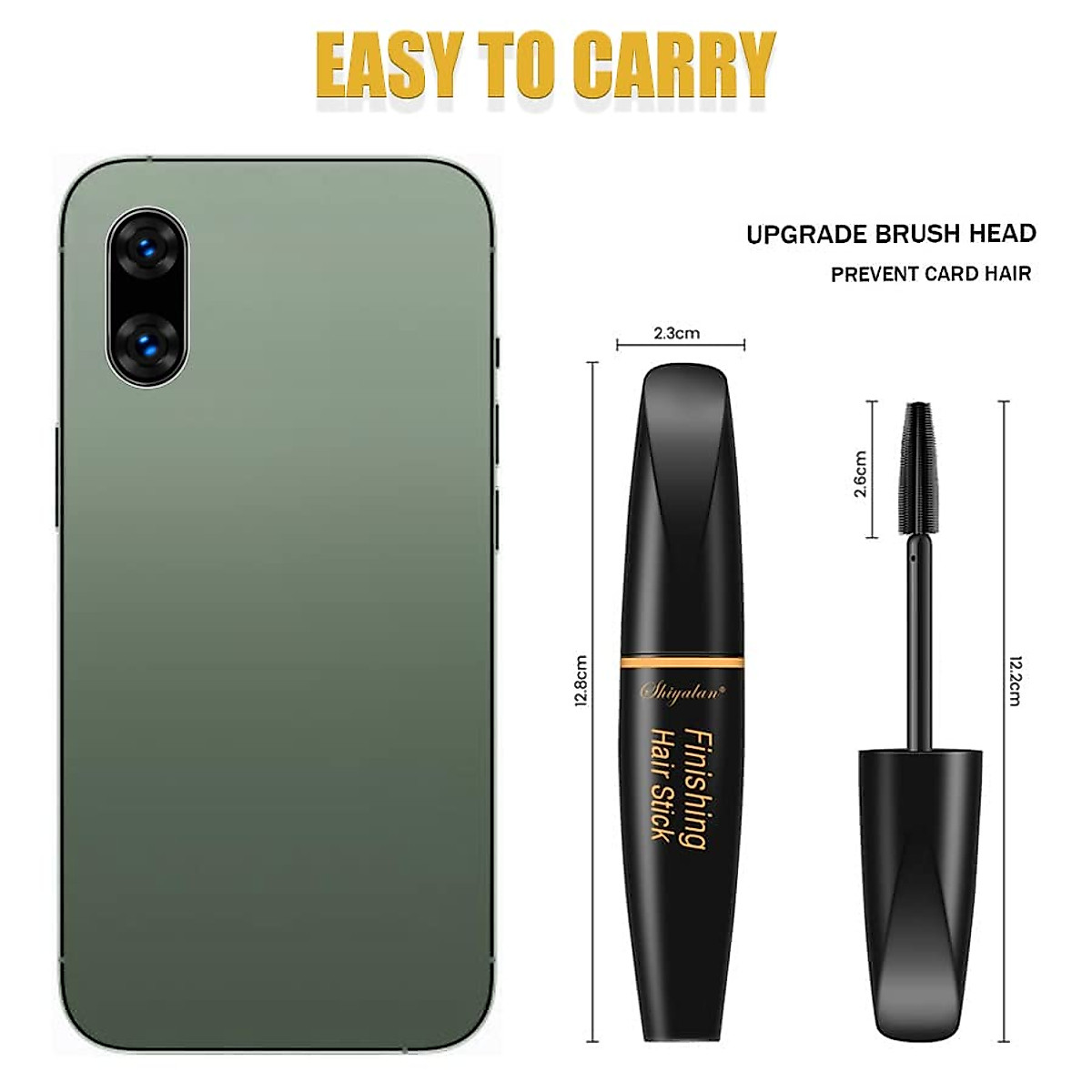 SUOFEIYA Hair Wax Stick for Women 2PC - Hair Finishing Stick, Fly Away Tamer and Mascara - Refreshing and Not Greasy