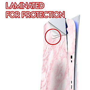 ITS A Skin Skins Compatible with Sony Playstation 5 Console Disc Edition - Protective Decal Overlay Stickers wrap Cover - Rose Pink Marble Pattern