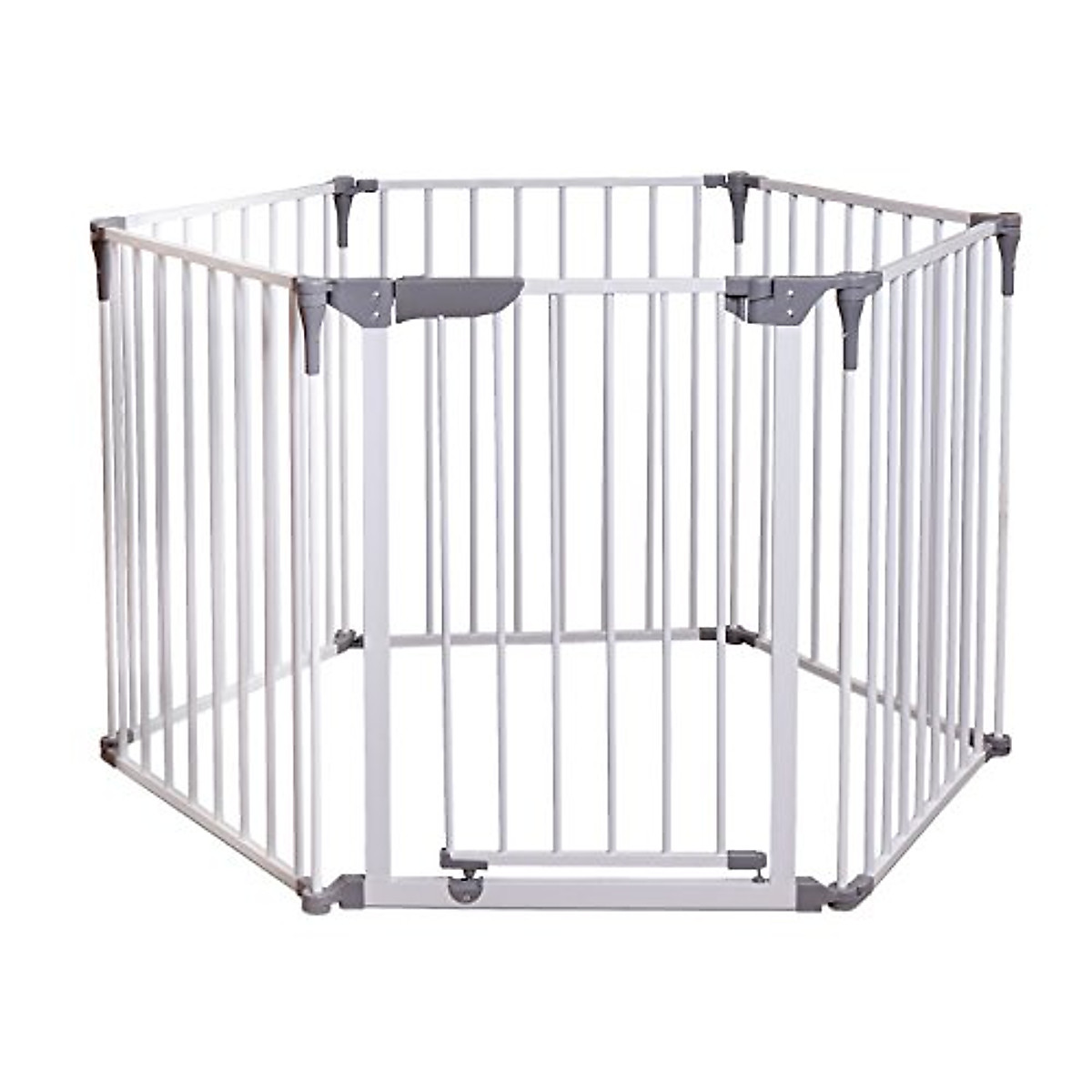 Dreambaby Royale Converta 3-in-1 Play Yard Baby Gate - with 6 Modular Panel - Fits Opening with 151 inch Wide & 29 inch Tall - White - Model L849