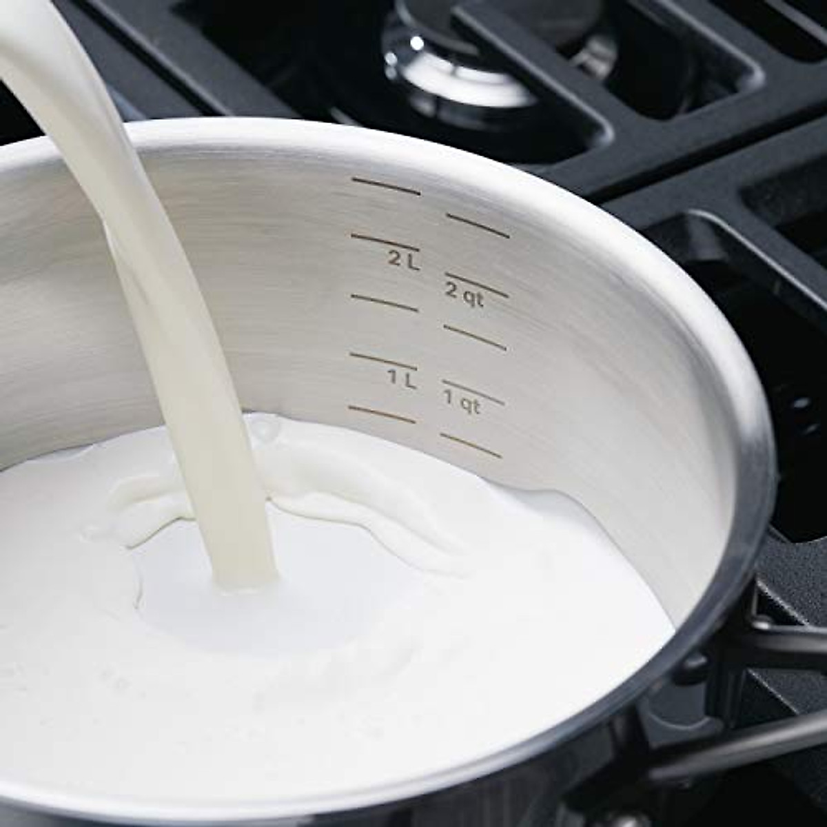 KitchenAid 5-Ply Clad Stainless Steel Cookware Pots and Pans Set, 10 Piece, Polished Stainless