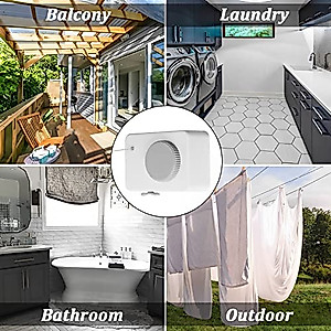 Retractable Clothesline Indoor, Heavy Duty Clothes Drying Laundry Line, Wall Mounted Drying Rack Clothing Line for Bathroom, Laundry, Hotel, Retracting Hanging, Lock to Prevent Sagging, White