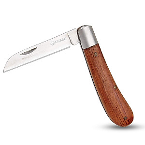 Linsen-outdoor Pruning Knife,Grafting knife, Stainless Steel Garden Budding Knife, Folding Pocket Knife For Grafting Multi Cutting Tool, Weed Bushes Branches Mushroom Diggig Knife