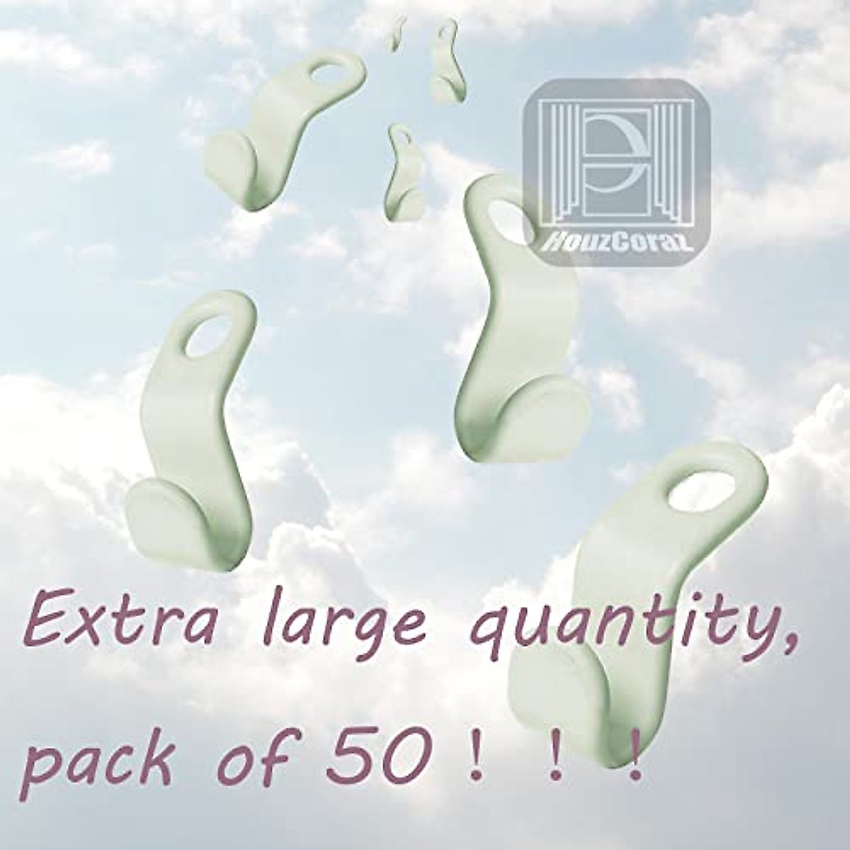 Clothes Hanger Connector Hooks, 50PCS Cascading Clothes Hangers for Heavy Duty Space Saving Cascading Connection Hooks for Clothes Closet（Green）