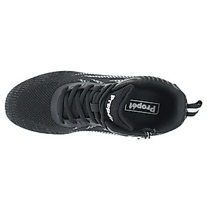 Propét Women's TravelBound Hi Sneakers, Black, 8 X-Wide US