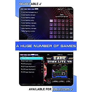 Apriluna Retro Game Console Wireless HDMI Output System，Built in 10000+ Classic Handheld Games 2.4G Wireless Controllers, 9 Emulator Consoles