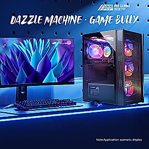 STGAubron Gaming Desktop PC,Intel Core i5-10400F up to 4.3G,GeForce RTX 2060 Super 8G GDDR6,16G DDR4,1T SSD,WiFi,BT 5.0,RGB Fan x6,RGB Keybaord&Mouse&MS Pad,RGB BT Sound Bar,RGB BT Gaming Mic,W11H64
