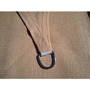 Petra's 25 Ft. X 15 Ft. Rectangle Sun Sail Shade. Durable Woven Outdoor Patio Fabric w/Up to 90% UV Protection. 25x15 Foot. (Desert Sand)