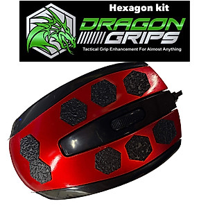 Dragon Grips Xbox One Controller Grips | Rubber Grip Wrap Skins | Xbox One Controller Accessories with Hexagon Decal Sticker Set of 57 Pieces 1/2" for Phone, Mouse, Keyboard Gaming Grip Stickers