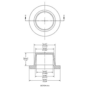 Caplugs WW-WF-34 WW Series – Plastic Tapered Cap and Plug with Wide Thick Flange, 5 Pack, Yellow LD-PE, Cap OD 2.005" x Plug ID 2.243" Threaded and Non-Threaded Protection, Masking (ZWF341AO1)
