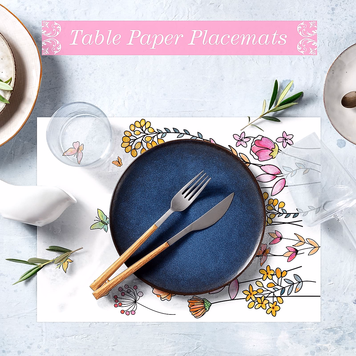 24 Sheets Scented Drawer Liners Drawer Liners for Dresser Non Adhesive Paper Sheets Fragrant Drawer Paper Liner for Shelf Closet Dresser Drawers Home Bedroom (Floral Style)