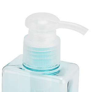 FIYO 100ML 3Pcs Plastic Bottles with Pump Dispenser, Liquid Soap Bottle Lotion Container Portable Travel Empty Shampoo Pump Bottles for Home Travel Use(Blue)