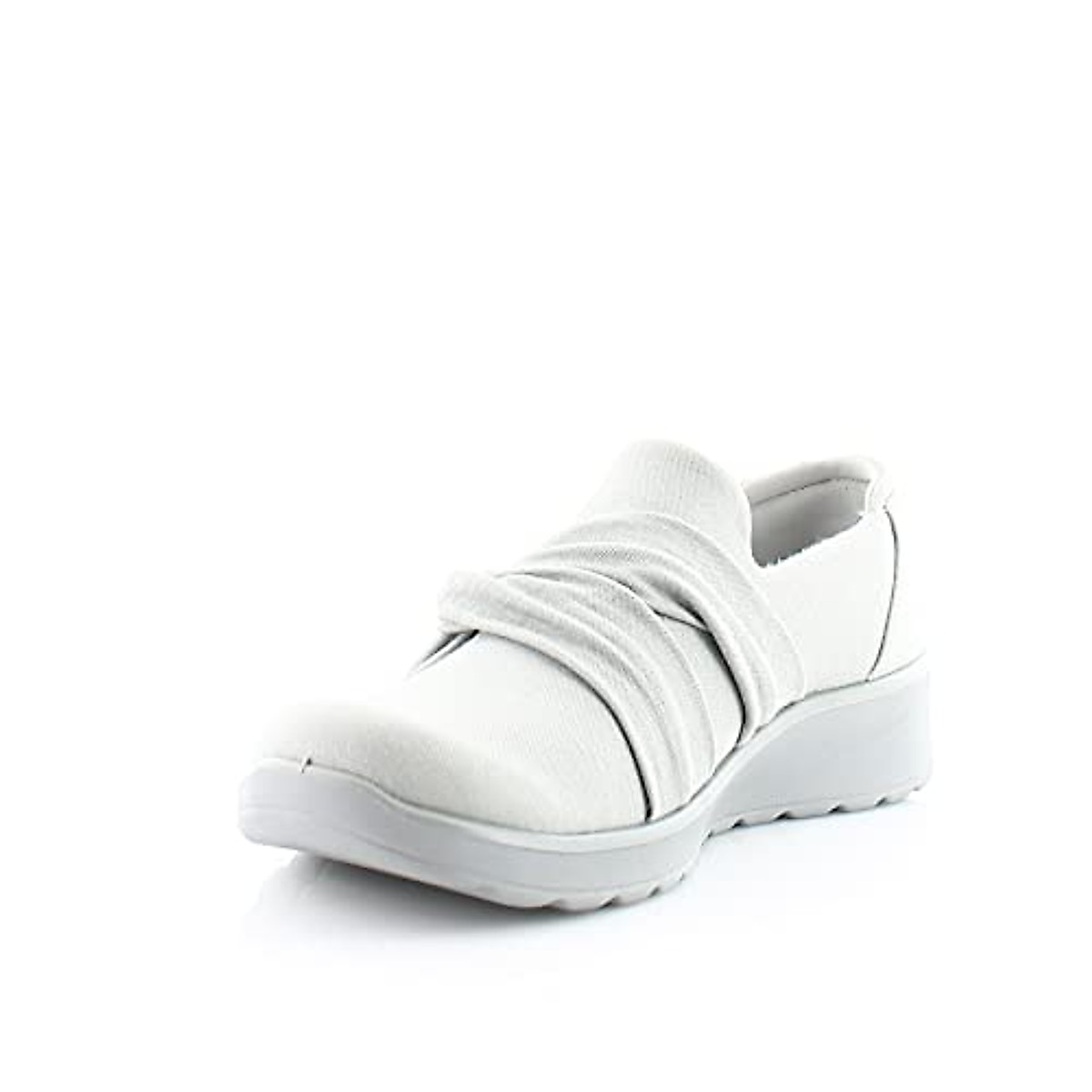 BZees Women's Glimmer Slip-Ons Loafer, Silver Smoke Shimmer, 9 Wide