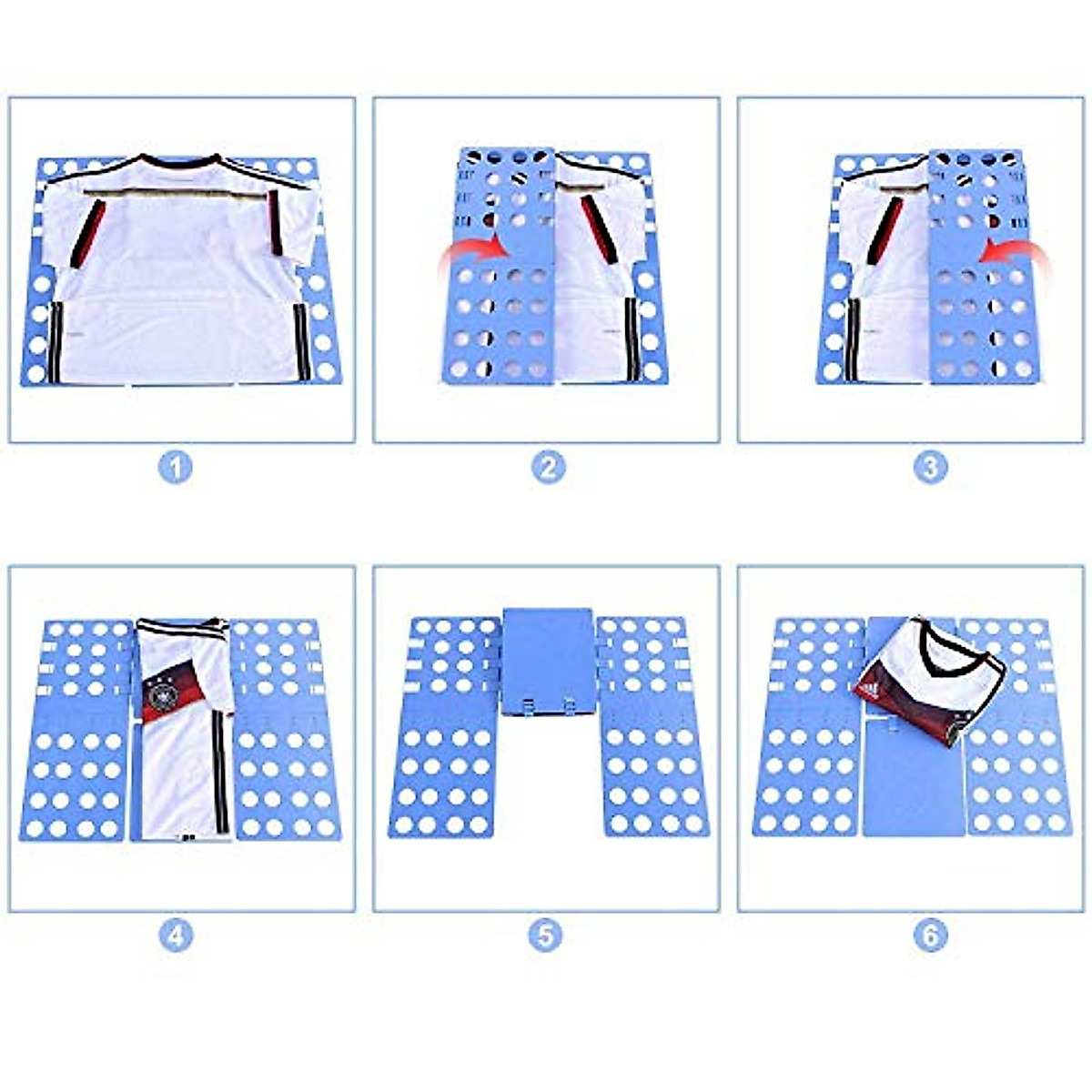 JORCEDI Large Adjustable T-Shirt Clothes Fast Folder Shirt Folding Board Laundry Durable Plastic Laundry Organizer for Adult