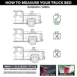 UnderCover Flex Hard Folding Truck Bed Tonneau Cover | FX11018 | Fits 2014 - 2018, 2019 LTD/Lgcy Chevy/GMC Silverado/Sierra 1500 5' 9" Bed (69.3")