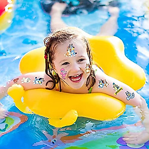 9 Sheets (189PC ) Blue-y Temporary Tattoos Stickers,Blue-y Birthday Themed Party Supplies Decoration Favors, Cartoon Tattoos Sticker Gift for Kids Boys Girls Home Activity Class Prizes Carnival Christmas Rewards