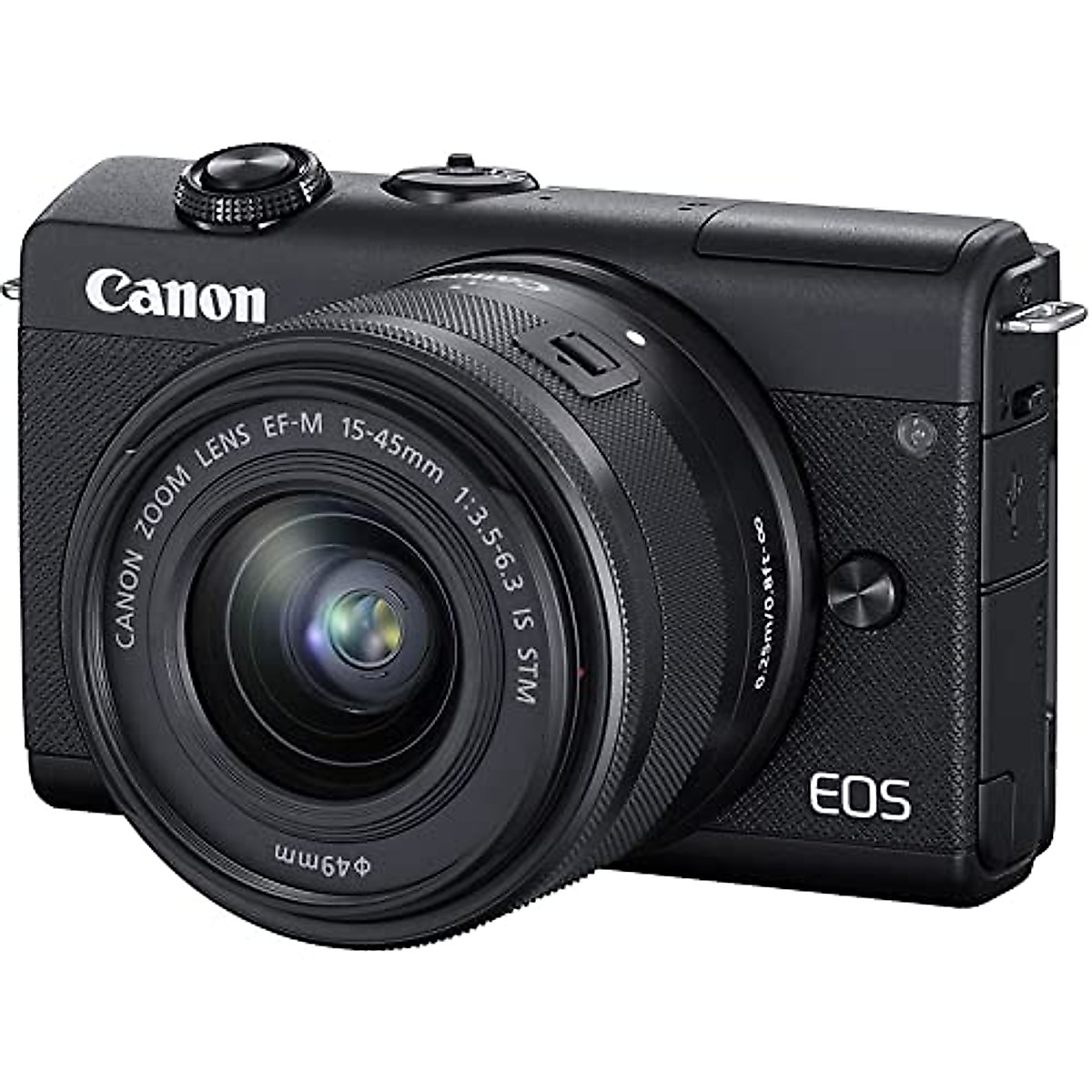 Canon EOS M200 Mirrorless Digital Camera with 15-45mm Lens (Black) (3699C009), 64GB Card, Case, Filter Kit, Corel Photo Software, 2 x LPE12 Battery, External Charger + More (Renewed)