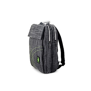DIME BAGS Slab Bag Hemp Backpack with Padded Laptop Compartment and Secret Pocket (Black)