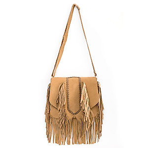 AryanExports Women Hippie Fringe Bags Fashion Bohemian Tassel Cross Body Bag Vintage Boho Bags
