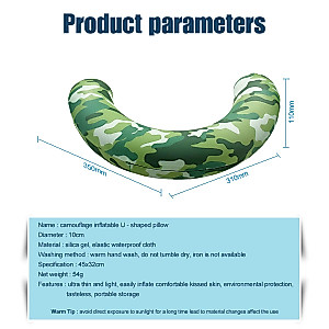 eirix Inflatable Swim Trainer for Kids/Adults, Protable Swimming Belt for Training, Multifunctional U Shaped Travel Waist Pillow