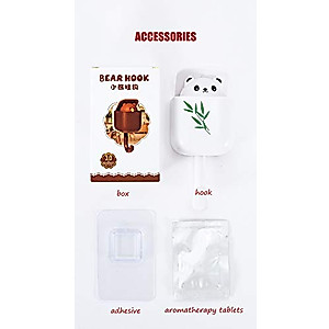 Gautsa Cute Peek-A-Boo Hooks, Self Adhesive, Pop up Cat Bear Animal Decorative for Kids Boys Girls, for Key Coat Robe Towel, 4 Pack (Bears)