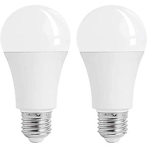 PINSAN 2 Pack Motion Sensor Light Bulbs,7W (60-Watt Equivalent) E26 Motion Activated Dusk to Dawn Security Light Bulb Outdoor/Indoor (White)