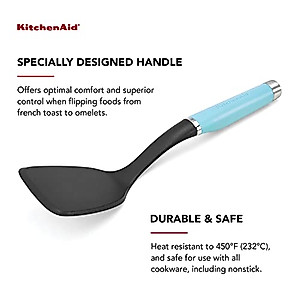 KitchenAid Gourmet Nylon Short Turner, One Size, Matte Aqua Sky