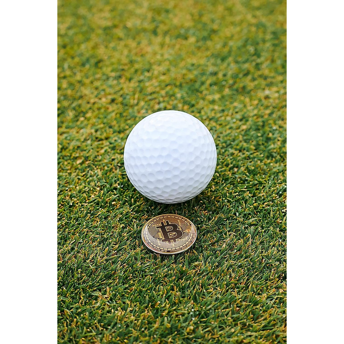 HODL 21 Bitcoin Golf Divot Repair Tool, All-Metal Golf Accessories - 3- in-1 Golf Multitool (Divot Tool, Ball Marker, Club Holder) | Foldable with with Pop-up Button & Magnetic Ball Marker