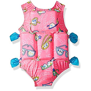 My Pool Pal Girls' Flotation Swimsuit, Pink Sunglasses, Extra Small