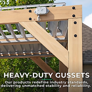 Yardistry 10 x 20 Meridian Wood Room with Louvered Roof