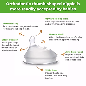 Haakaa Generation 3 Glass Baby Bottle 4 oz/120 ml, 1 PK (Grey)