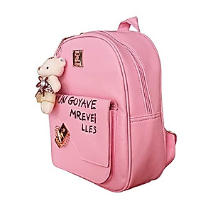 Nvnbm Women backpack purse women mini backpack 3 piece set cute small backpack girl school bag (pink) Small Size