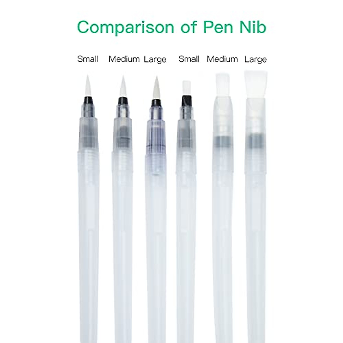 mewmewcat Watercolor Brushes,Watercolor Brushes Refillable Watercolor Brush Pens Set for Painting Markers Artists Calligraphy