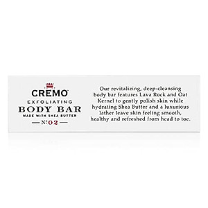 Cremo Exfoliating Body Bars Sage & Citrus - A Combination of Lava Rock and Oat Kernel Gently Polishes While Shea Butter Leaves Your Skin Feeling Smooth and Healthy (Pack of 3)