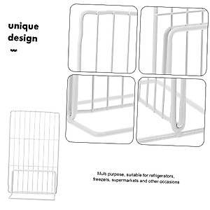 ABOOFAN Refrigerator Partition Metal Shelf Separators Replaceable Fridge Separator Wardrobe Clothes Separator Iron Mesh Divider for Freezer Refrigerator Divider Refrigerator Separators