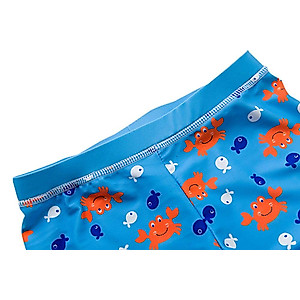 Baby Toddler Boys Two Pieces Swimsuit Set Boys Crab Bathing Suit Rash Guards with Hat UPF 50+ FBA (Crab, 18-24 Months)