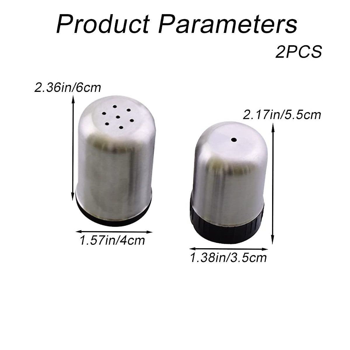 QUANXILXU Salt and Pepper Shakers 2 Pcs Salt and Pepper Pots Portable Multifunction Pepper Dispensers for Sugar Salt and Other Spices