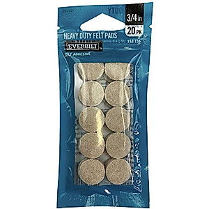 Beige Heavy-Duty Self-Adhesive 3/4 in. Felt Pads (20-Pack)-Everbilt