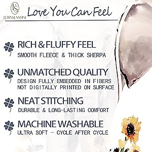 LOVINSUNSHINE Sunflower Elephant Blanket,Best White Elephant Gifts for Women Ideas,Unique Sunflower Gifts for Women Adults, for Women,Sherpa Fleece Throw Blanket for Couch 50x60