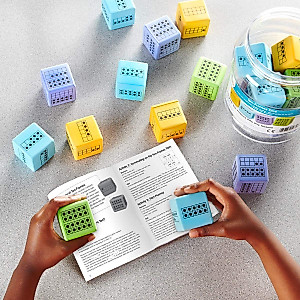 hand2mind Ten Frame Dice, Large Foam Dice for Classroom, Subitizing Dice, Math Manipulatives for Elementary School, Counting Toys for Toddlers, Educational Toys for Preschool Children (Set of 12)