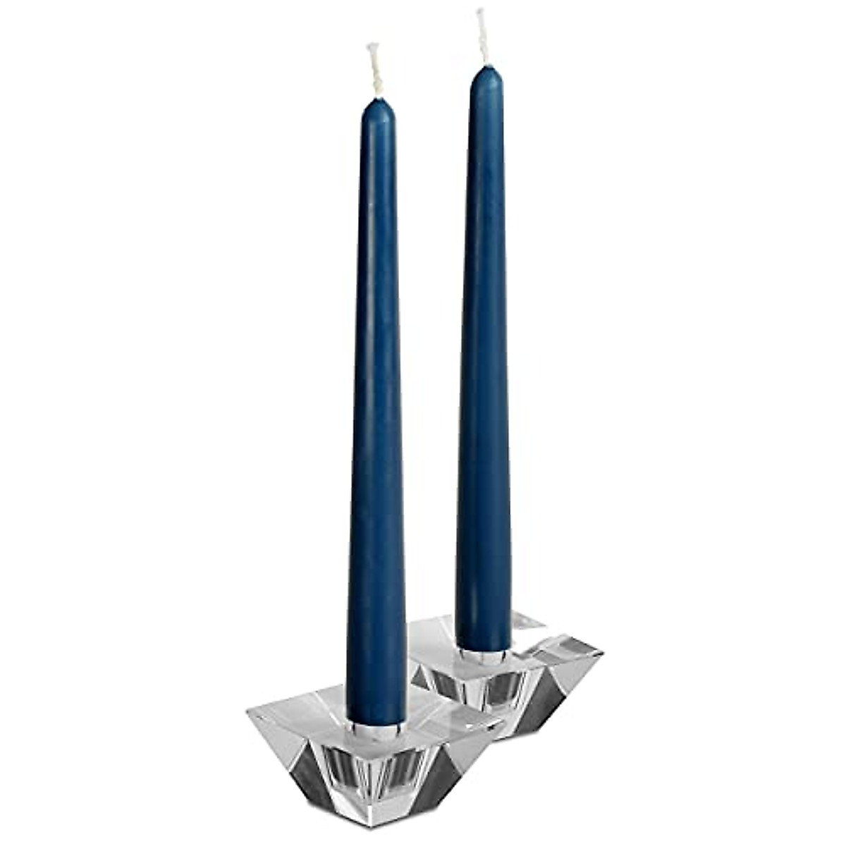 12 Pack Tall Taper Candles - 12 Inch Midnight Blue Dripless, Unscented Dinner Candle - Paraffin Wax with Cotton Wicks - 10 Hour Burn Time