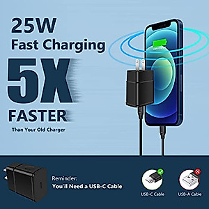 Android Charger Super Fast Charging Samsung Charger for Samsung Galaxy S23/S23 Ultra/S23+/S22 Ultra/S21 FE/S20/A14/A04S/Z Flip 4/Z Fold 4/A53 5G/A13/A03S/A23/A32,25W USB C Fast Wall Charger+6ft Cable