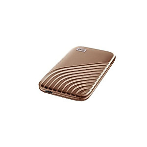 Western Digital 2TB My Passport SSD Portable External Solid State Drive, Gold, Sturdy and Blazing Fast, Password Protection with Hardware Encryption - WDBAGF0020BGD-WESN