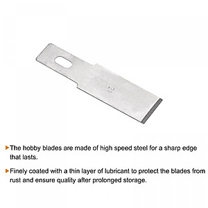 uxcell 25Pcs 43.5x11.6mm Craft Knife Blades, High Speed Steel Hobby Blades Replacement Set Art Blades Carving Tool with Storage Case