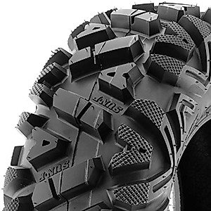 Set of 4 SunF Power.I ATV UTV all-terrain Tires 25x8-12 Front & 25x10-12 Rear, 6 PR, Tubeless A033